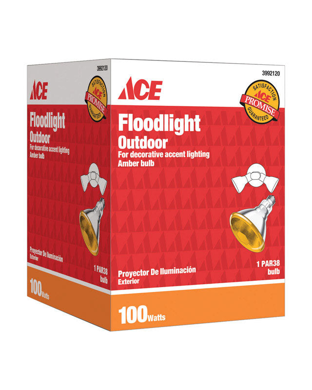 Ace Incandescent Light Bulb 100 watts Floodlight PAR38 Medium Base (E2 ...