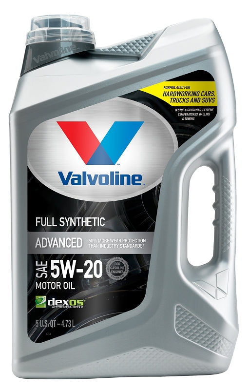 Valvoline 881147 Advanced Full Synthetic Motor Oil, 5W-20, 5 qt, Jug ...