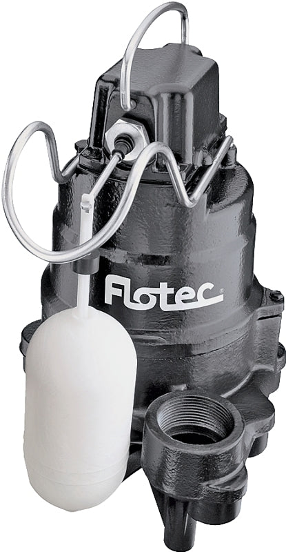 Flotec FPSC3350A Sump Pump, 1-Phase, 9.8 A, 115 V, 0.33 hp, 1-1/2 in O ...