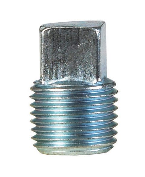 Billco 1/4 in. Dia. MPT Galvanized Galvanized Steel Square Head Plug ...