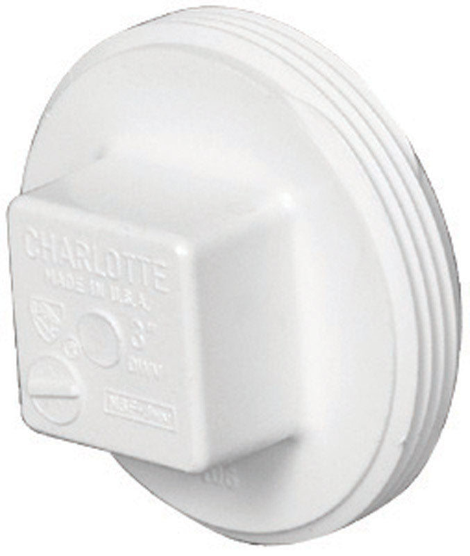 Charlotte Pipe 3 in. Dia. MPT Schedule 40 PVC Clean-Out Plug – Shell ...
