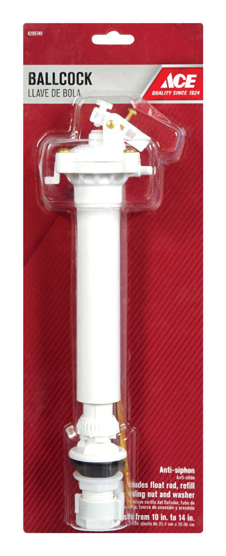Ace Adjustable Ballcock 14 in. L Plastic – Shell Lumber and Hardware