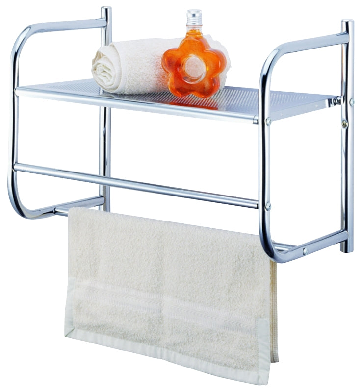 Simple Spaces BR32-CH Bathroom Rack, 11 lb Each shelf, 6.6 lb Each Tow ...