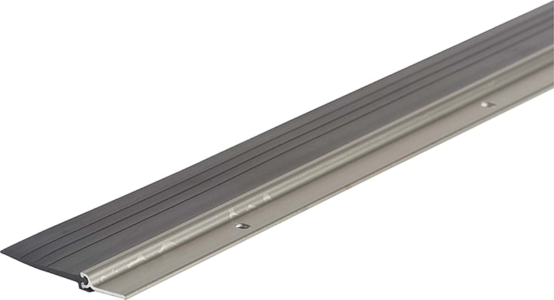 M-D 25716 Door Sweep, 36 in L, 2-3/4 in W, Aluminum Flange, Vinyl Inse ...