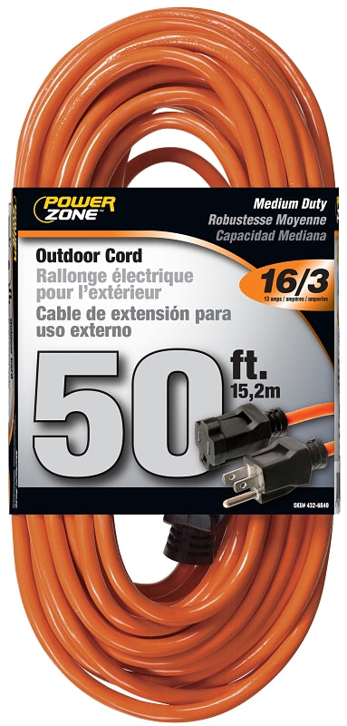 PowerZone OR501630 Extension Cord, 16 AWG Cable, 5-15P Grounded Plug ...