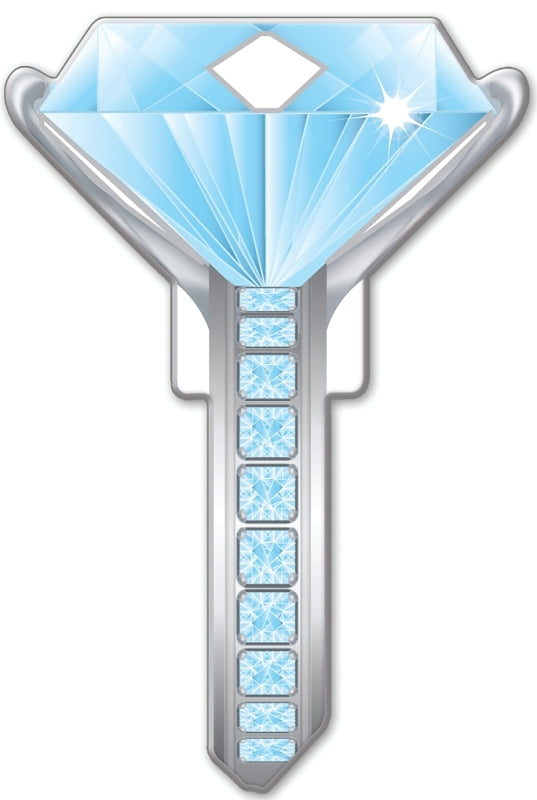 Lucky Line Key Shapes Series B102K Key Blank, Diamond, Brass, Enamel-C ...