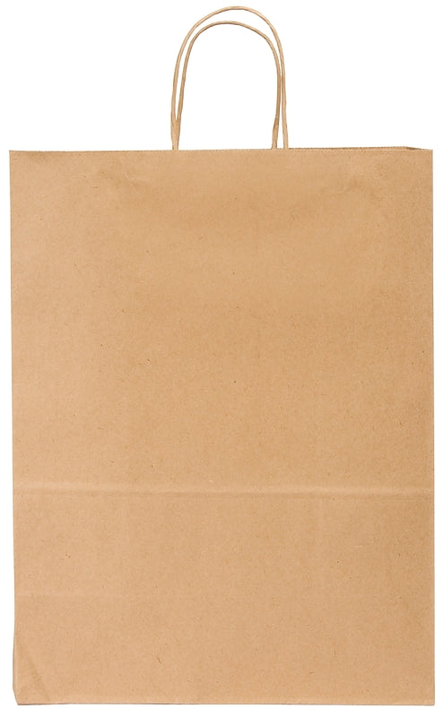 Duro Bag Dubl Life 87124 Shopping Bag, 10 in L, 5 in W, 13 in H, Kraft ...