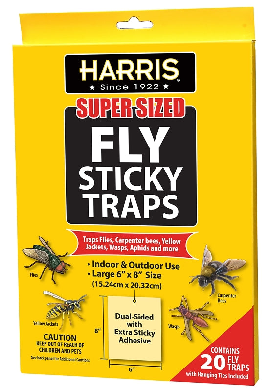 Harris Super Sized Series LFT-20 Fly Sticky Trap, Glue Trap – Shell ...