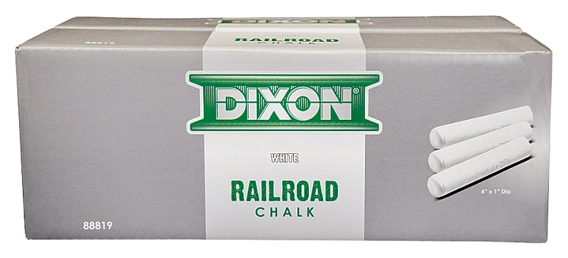 Dixon Ticonderoga 88819 Tapered Round Railroad Chalk, White, Temporary ...