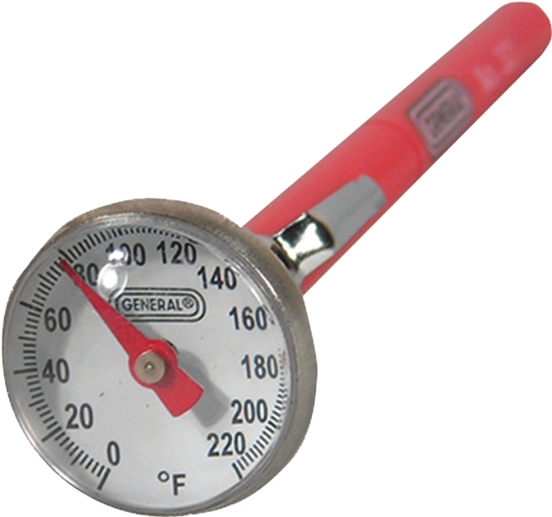General Tools 321 Stem Thermometer, 0 to 220 deg F, Analog Display ...