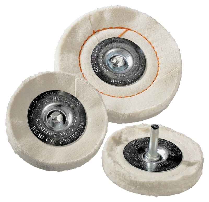 Dico 527-41-4M Buffing Wheel, 4 in Dia, 1/2 in Thick, Cotton – Shell ...