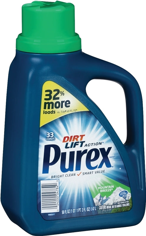 Purex 04784 Laundry Detergent, 50 oz, Liquid, Mountain Breeze – Shell ...