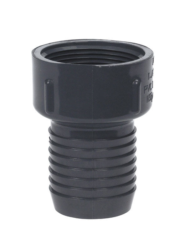 Lasco 1-1/2 in. Dia. x 1-1/2 in. Dia. Insert To FPT PVC Insert Adapter ...