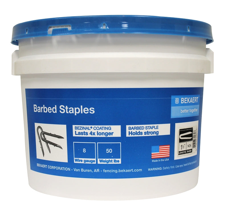 Bekaert 147613 Series Barbed Fence Staple, 12 in L, Bezinal-Coated, 8 ...