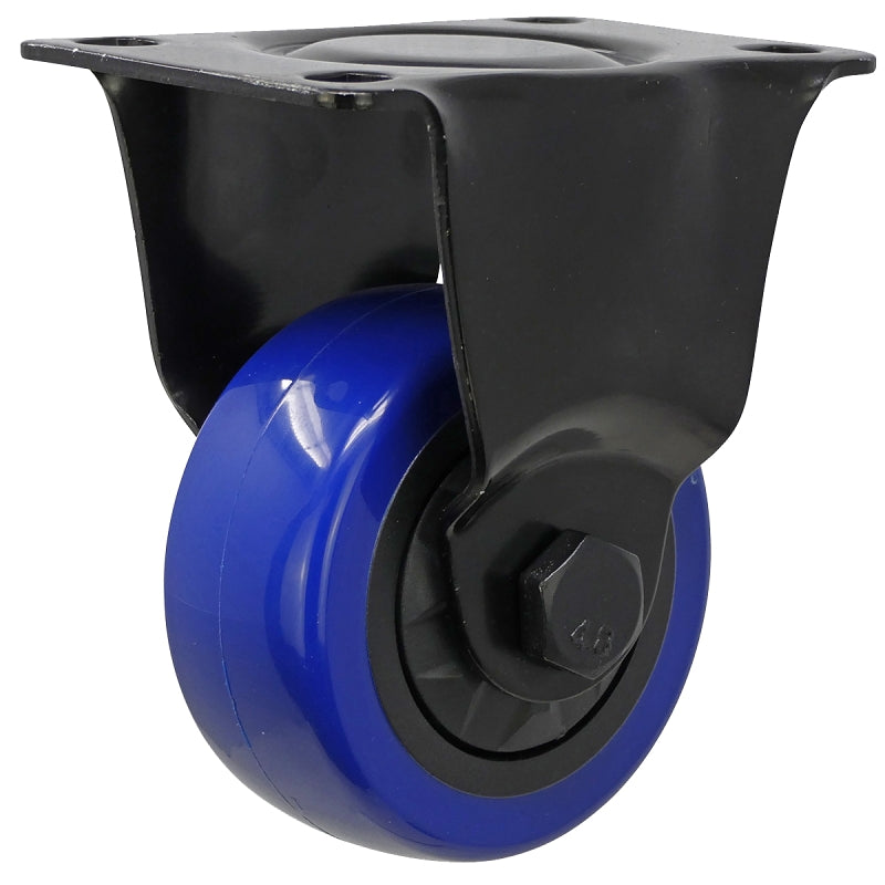Shepherd Hardware 3659 Rigid Caster, 3 in Dia Wheel, TPU Wheel, Black ...
