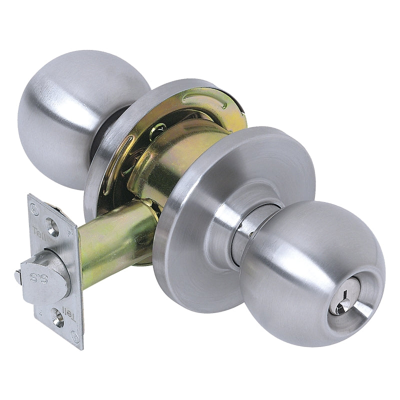 Tell Manufacturing CL100006 Storeroom Knob, Zinc Dichromate, Commercia ...