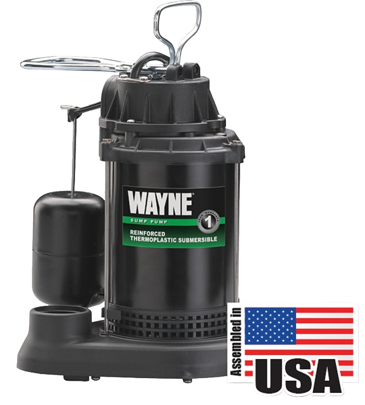 Wayne SPF50 Sump Pump, 1-Phase, 10 A, 120 V, 0.5 hp, 1-1/2 in Outlet ...
