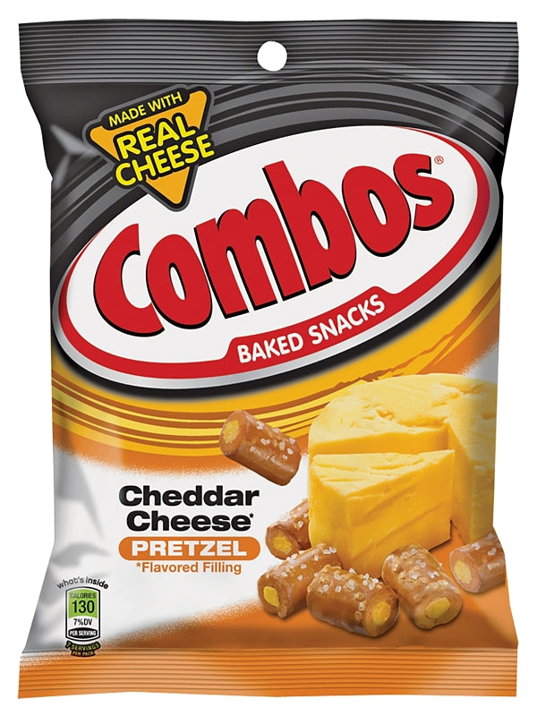 Combos MMM42005 Snacks, Cheddar Cheese Flavor, 6.3 oz Bag, Pack of 12 ...