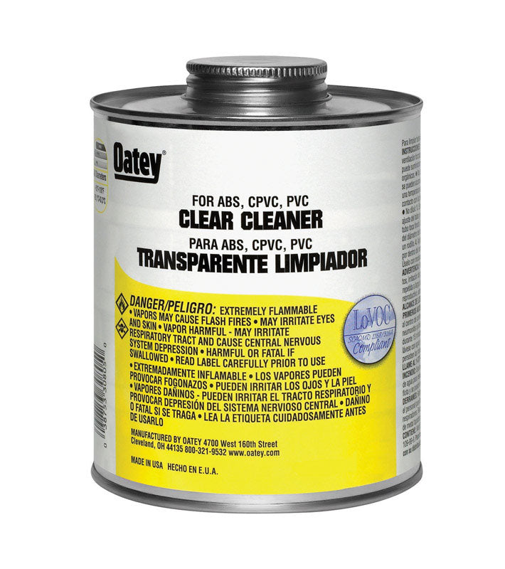 Oatey Clear PVC/CPVC/ABS Cleaner 16 oz. – Shell Lumber and Hardware