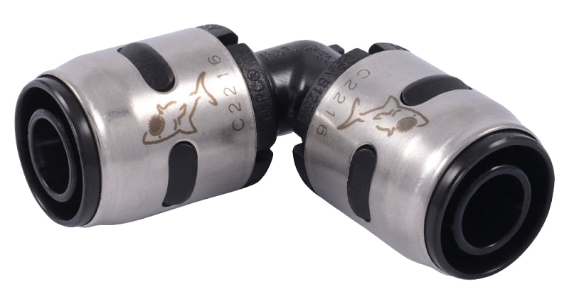 SharkBite EvoPEX K248A6 Pipe Elbow, 1/2 in, 90 deg Angle, Polymer, Bla ...