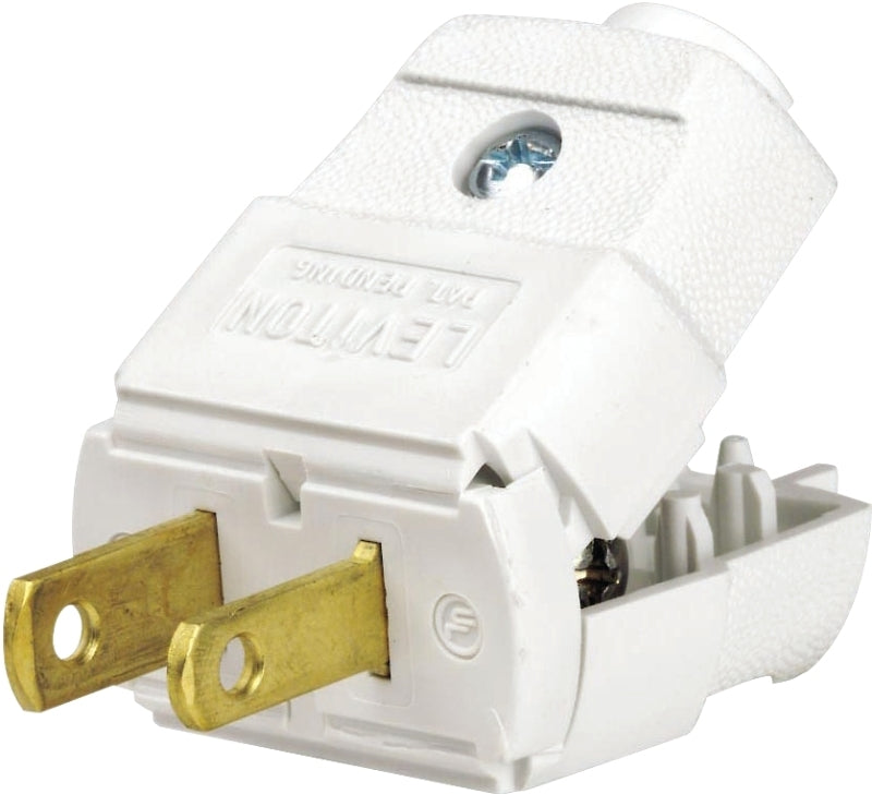 Leviton C22-00101-0WP Electrical Plug, Polarized, 2-Pole, 15 A, 125 V ...