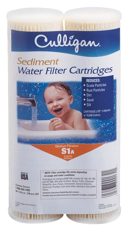 Culligan S1A Water Filter Cartridge, 20 um Filter, Polypropylene ...