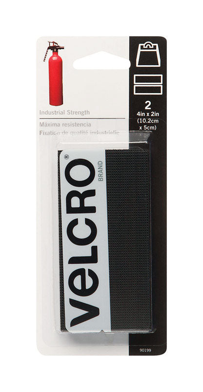 Velcro Industrial Strength Hook and Loop Fastener 4 in. L x 2 in. W Bl ...