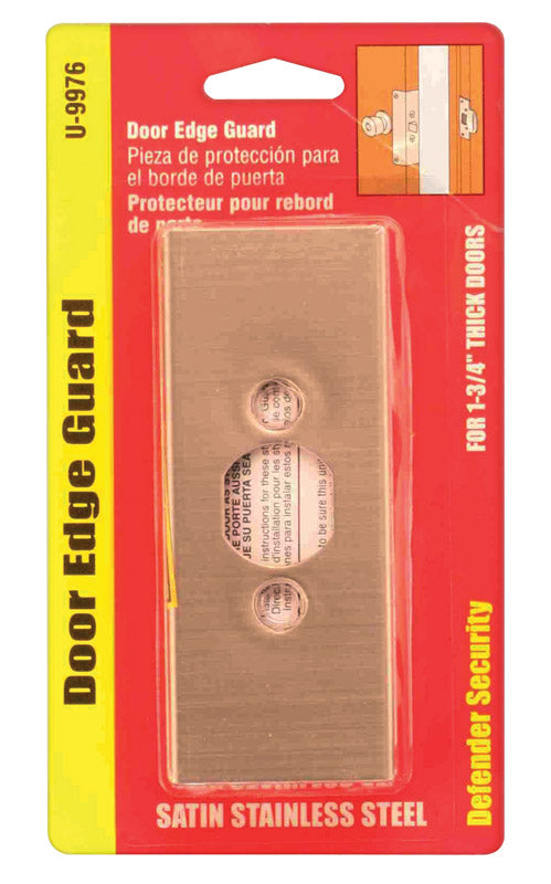 Prime-Line Door Edge Reinforcer Entry 4-1/2 in. x 1 in. Stainless Stee ...