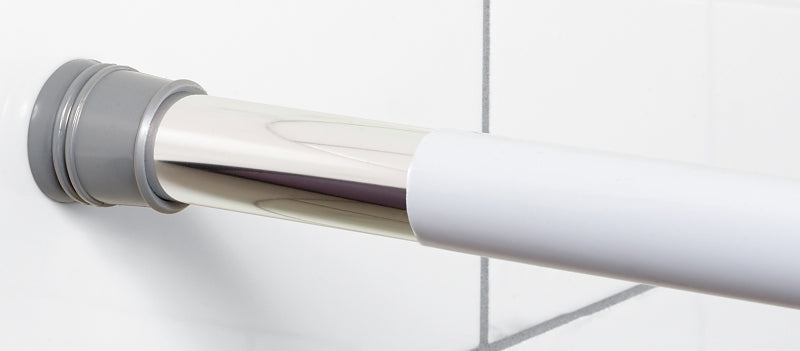 Zenna Home 600W Shower Rod Cover, Rust-Resistant, PVC/Vinyl, White, Fo ...
