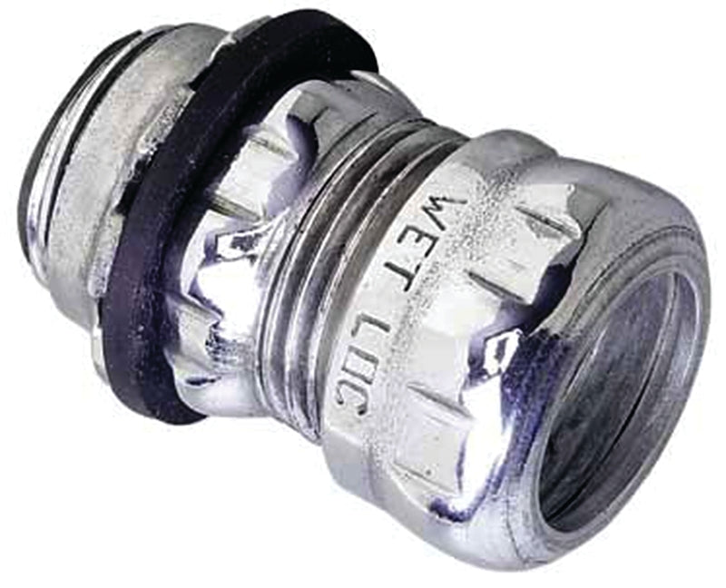 Halex 62512 EMT Raintight Connector, 1-1/4 in Compression, Steel, Each ...