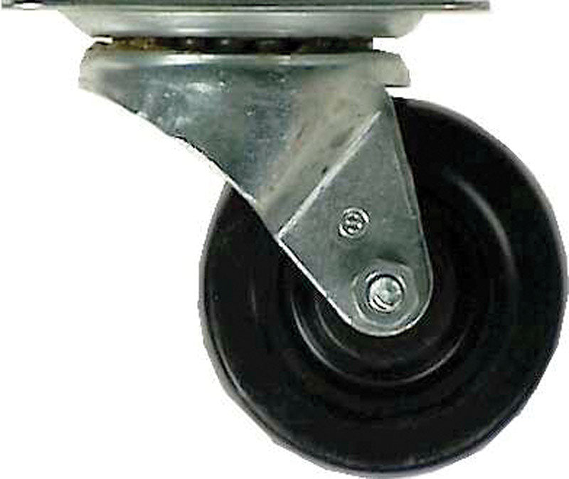 Shepherd Rubber 4 in. Dia. Swivel Silver/Black Caster 200 lb. 1 pk ...