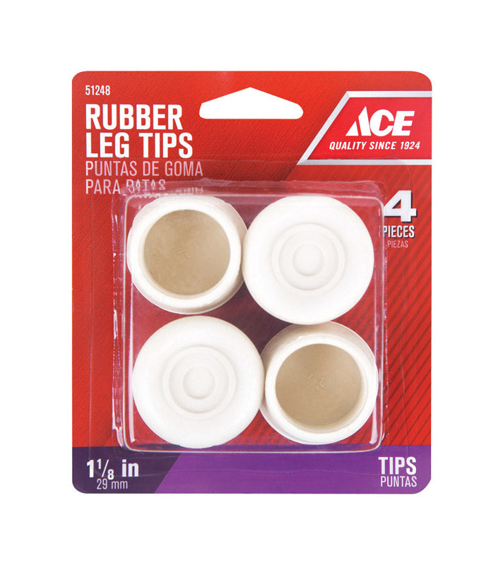 Ace Rubber Round Leg Tip Off-White 1-1/8 in. W 4 pk – Shell Lumber and ...