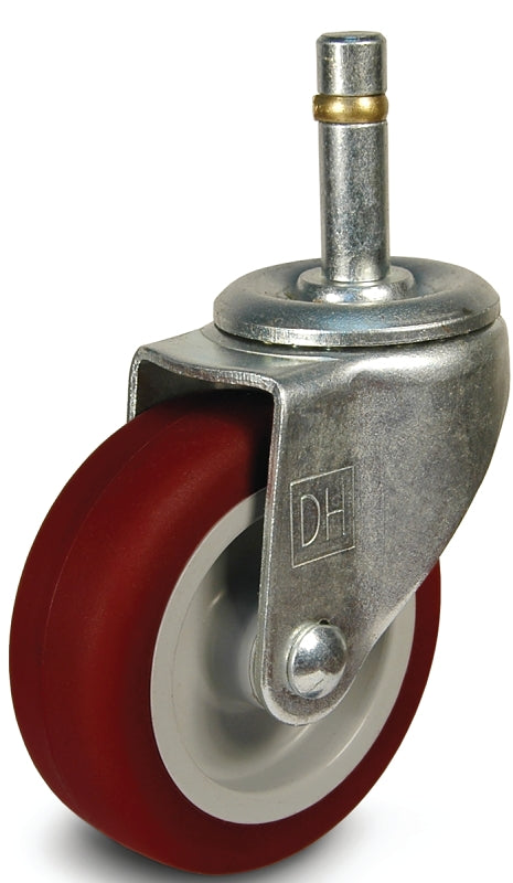 Dh Casters C-LI30GRPUS Swivel Caster, 3 in Dia Wheel, 1 in W Wheel, Po ...