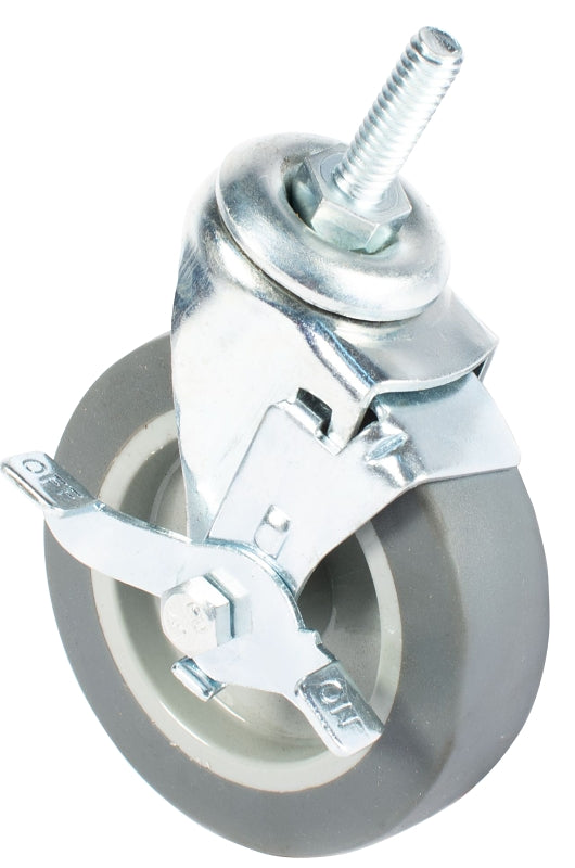 Dh Casters C-L30T2MSB Swivel Caster with Brake, 3 in Dia Wheel, 13/16 ...