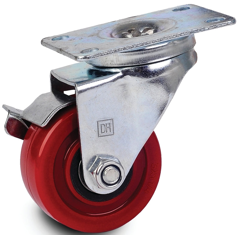 Dh Casters C-LM3P1PUSB Swivel Caster, 2-3/8 x 3-5/8 in Plate, 4-1/4 in ...