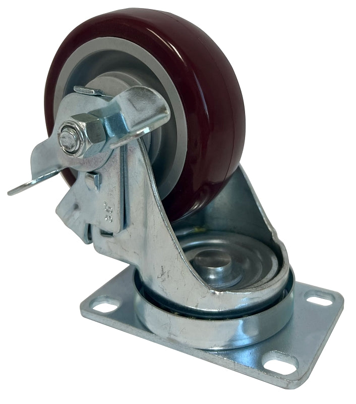 Dh Casters C-LM35P1DPBSB Rigid Caster, 2-3/8 x 3-5/8 in Plate, 4-11/16 ...