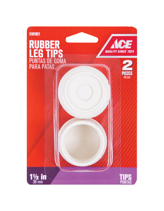 Ace Rubber Round Leg Tip Off-White 1-1/2 in. W 2 pk – Shell Lumber and ...