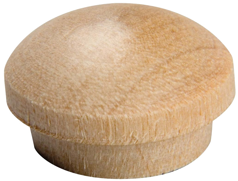 Waddell 8400.25 OAK CS Series Screw Hole Button, 1/4 in Head, Oak Wood ...