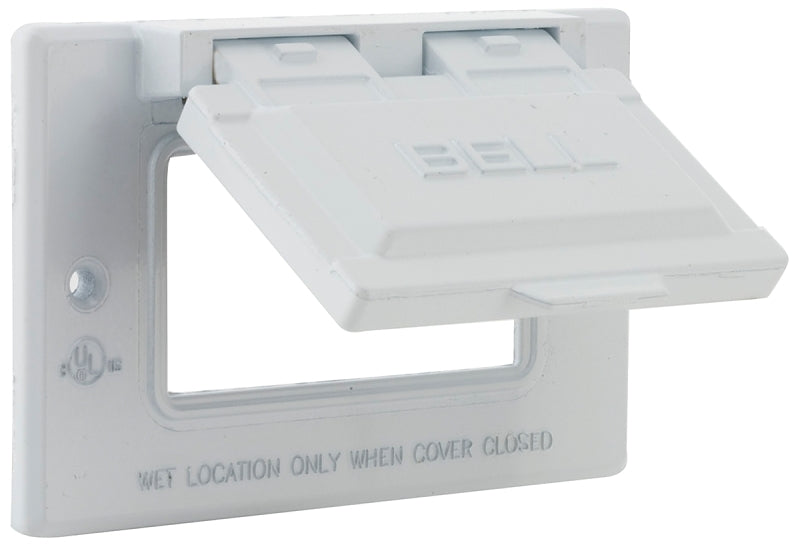 Hubbell 5101-1 Cover, Flip, Snap, 2-13/16 in L, 4-9/16 in W, 1-Gang, M ...