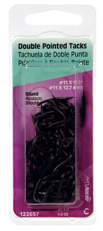 Hillman 1-1/2 oz. No. 11 Blue Steel Double Point Tack Staple – Shell ...