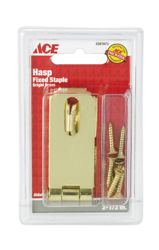 Ace Bright Brass Fixed Staple Safety Hasp 2-1/2 in. L – Shell Lumber ...