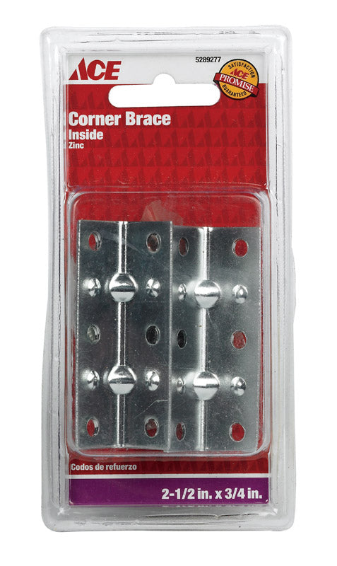 Ace Inside Corner Brace 2-1/2 in. x 3/4 in. Zinc – Shell Lumber and ...