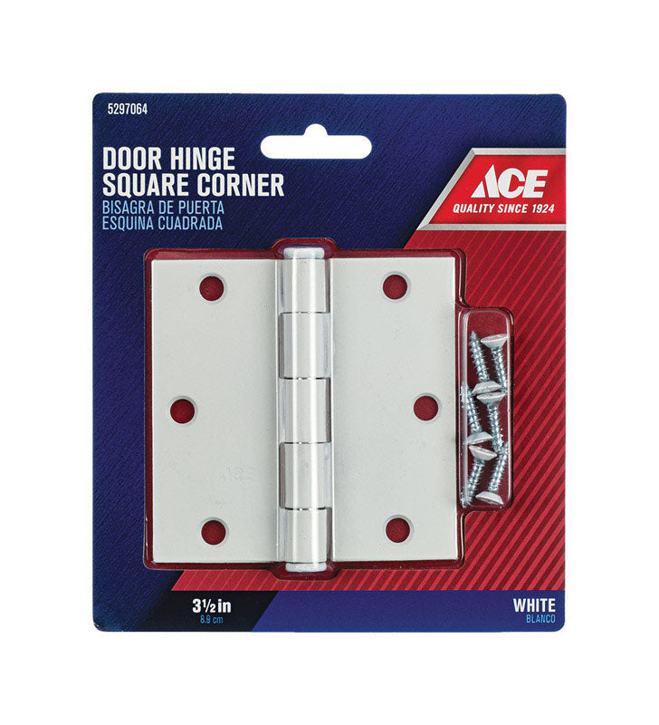 Ace Steel Residential Hinge 3-1/2 in. L White 1 pk – Shell Lumber and ...