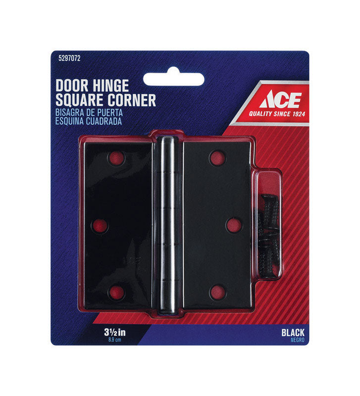Ace Steel Door Hinge 3-1/2 in. L Black 1 pk – Shell Lumber and Hardware