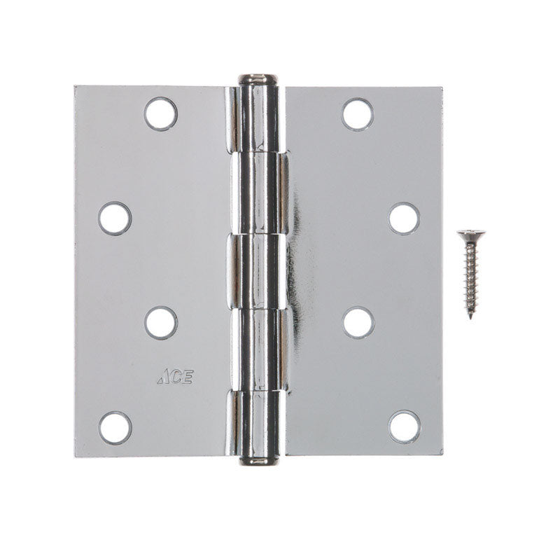 Ace Steel Residential Hinge 4 in. L Chrome 1 pk – Shell Lumber and Hardware