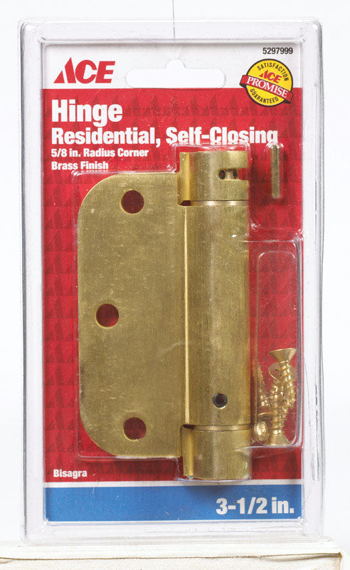 Ace 3.5 in. Dia. x 3.5 in. L Satin Brass Residential Hinge – Shell ...