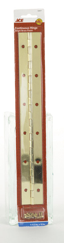 Ace 1-1/2 in. W x 12 in. L Continuous Hinge Bright Brass – Shell Lumber ...
