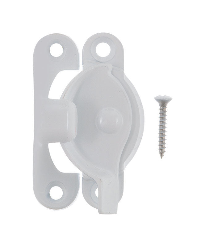 Ace White Chrome Sash Lock White 1 – Shell Lumber and Hardware