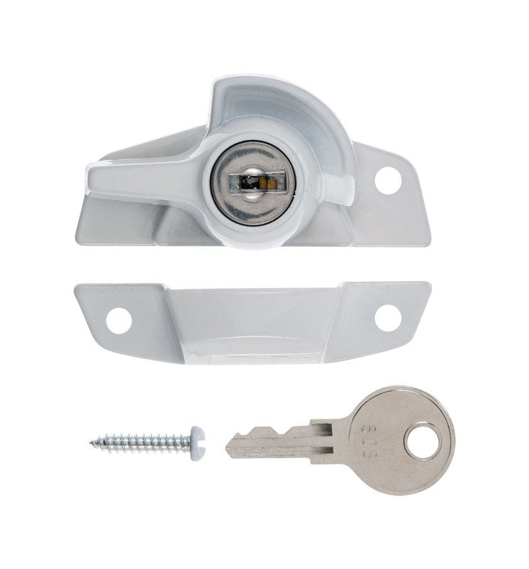Ace Brass White Keyed Sash Lock 1 – Shell Lumber and Hardware