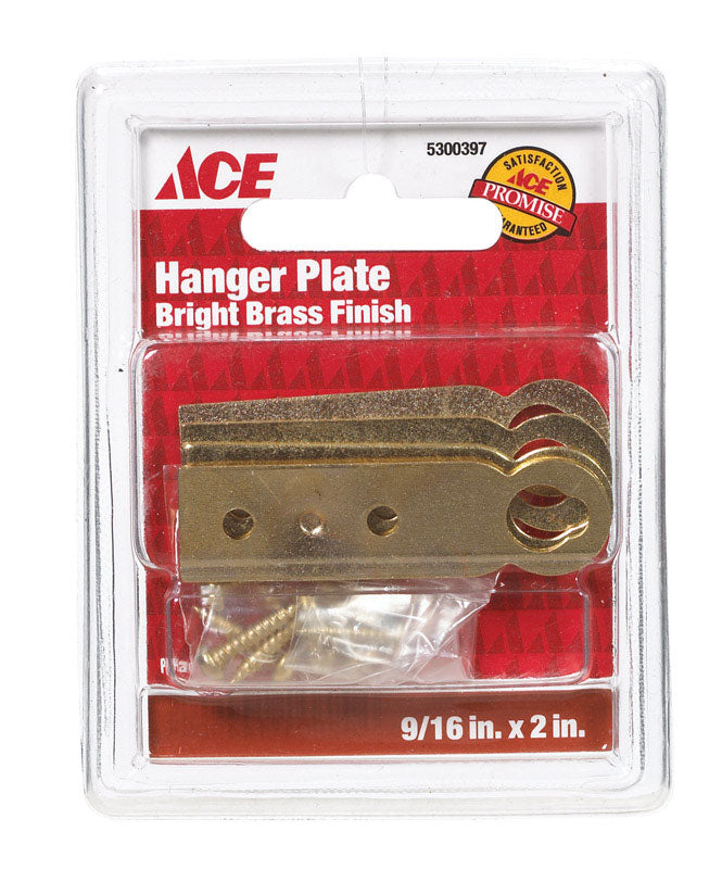 Ace 50 lb. Brass Plate Hanger Plate 4 pk – Shell Lumber and Hardware